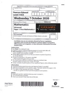 Edexcel-A-Level-Maths-Paper1-Oct-2020-Solutions